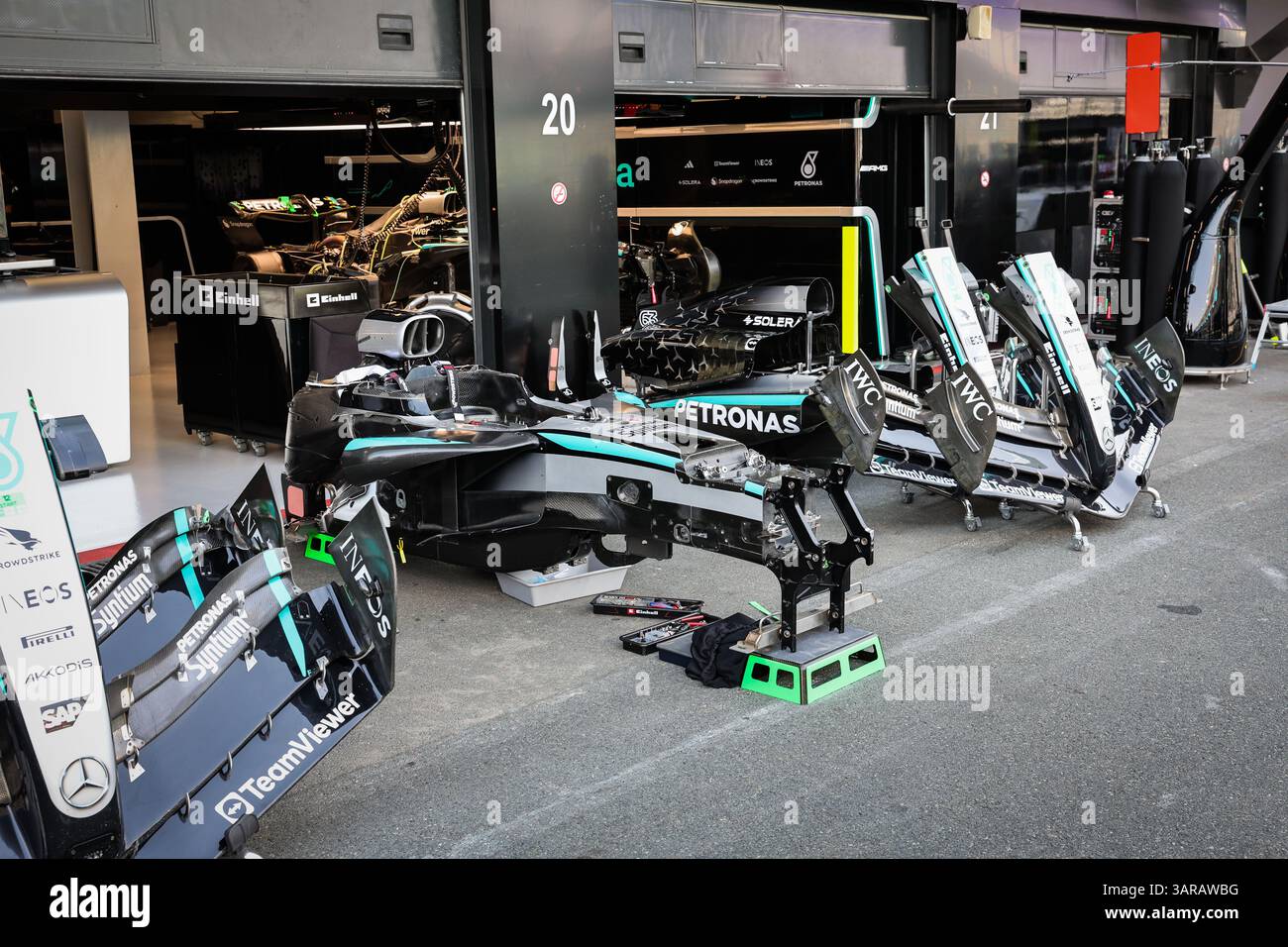 Mercedes AMG F1 Team W16, mechanical detail, chassis, monocoque during ...