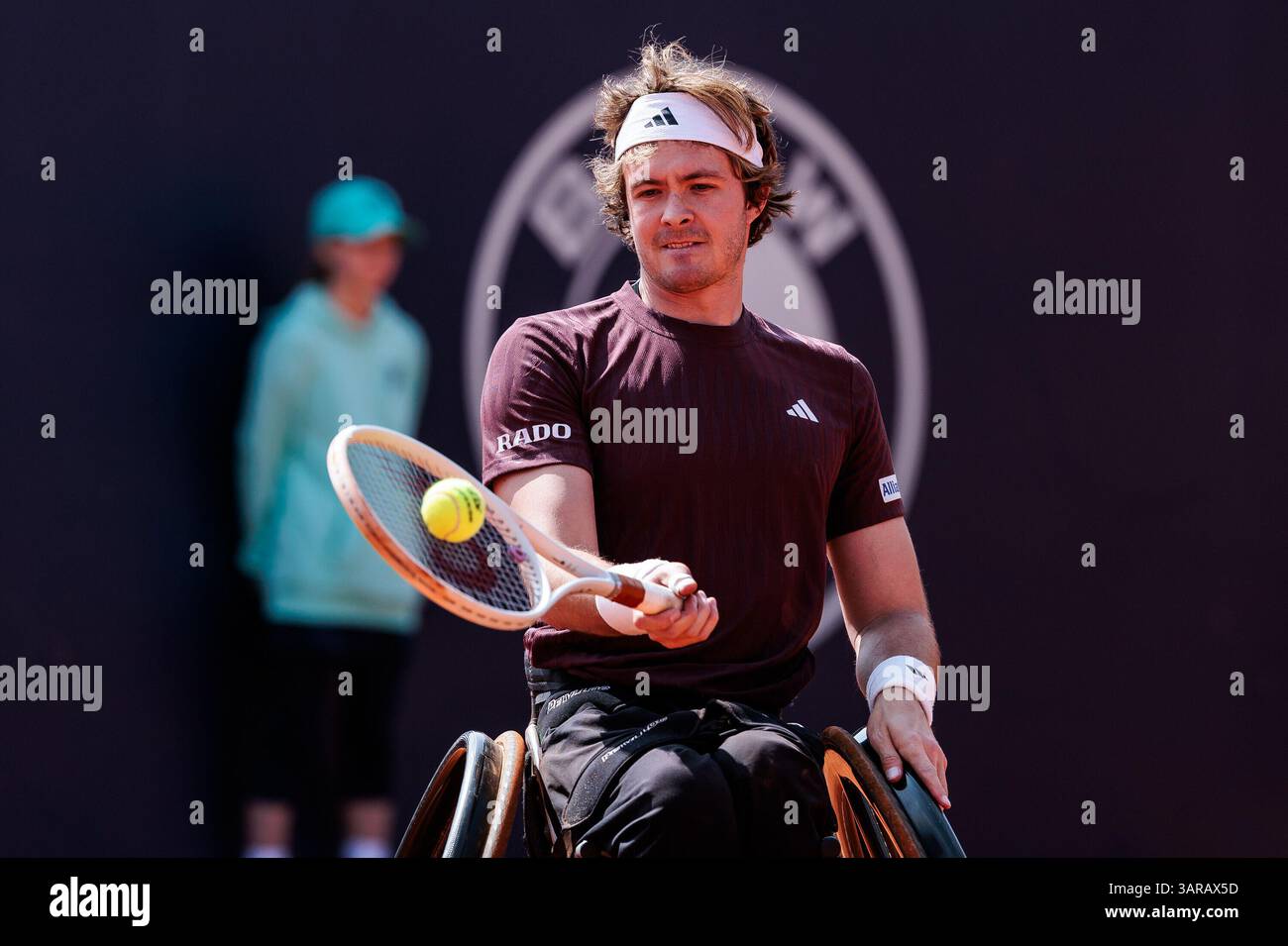 Nico Langmann (?sterreich) im Match gegen Gaetan Menguy (Frankreich) BMW Open by Bitpanda M ...