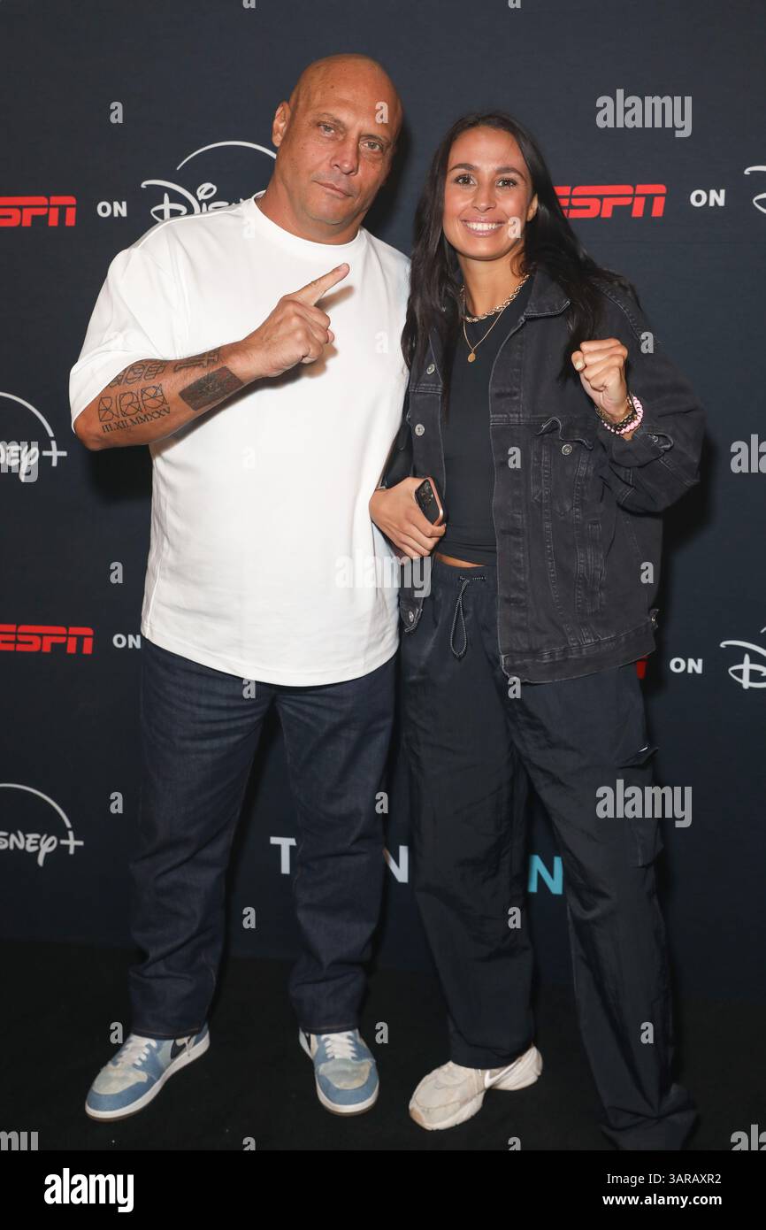 April 17, 2025: LINN SANDSTROM (R) attends the ESPN on Disney+ Launch ...