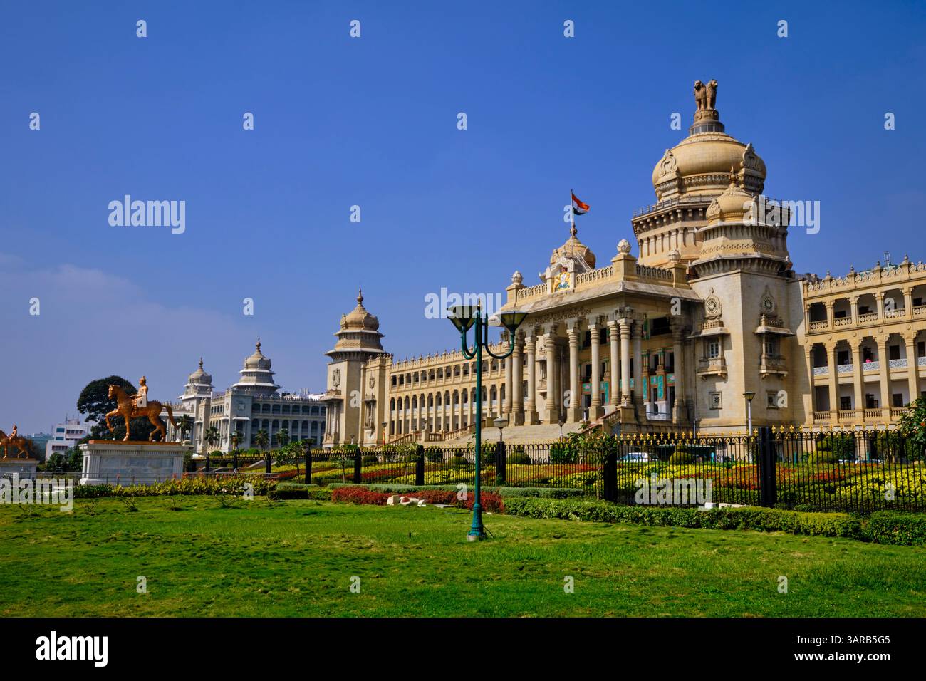 India, Karnataka state, Bangalore, the Vidhana Soudha is occupied by ...
