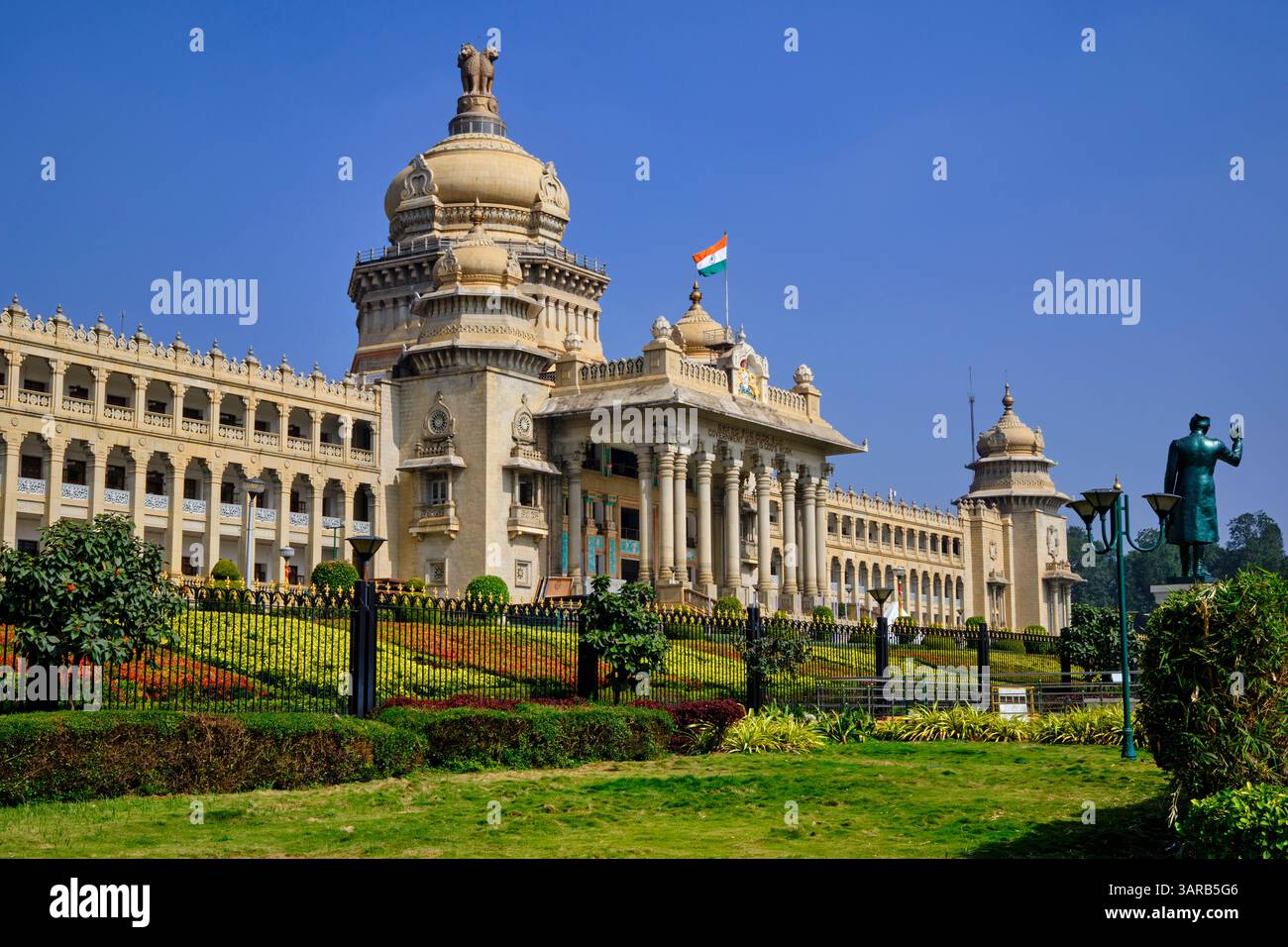 India, Karnataka state, Bangalore, the Vidhana Soudha is occupied by ...