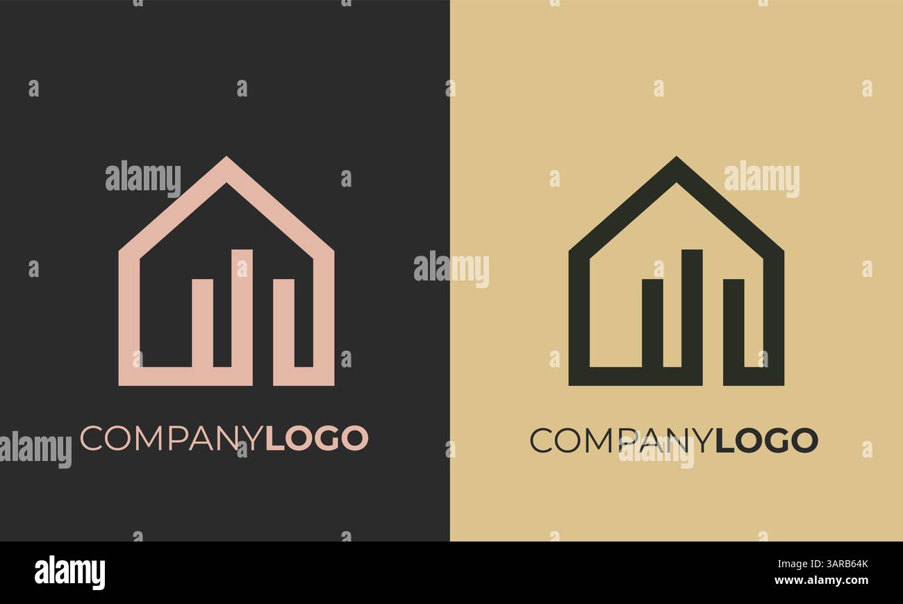 Artistic Abstract Logo with Contemporary Shapes and Sophisticated ...