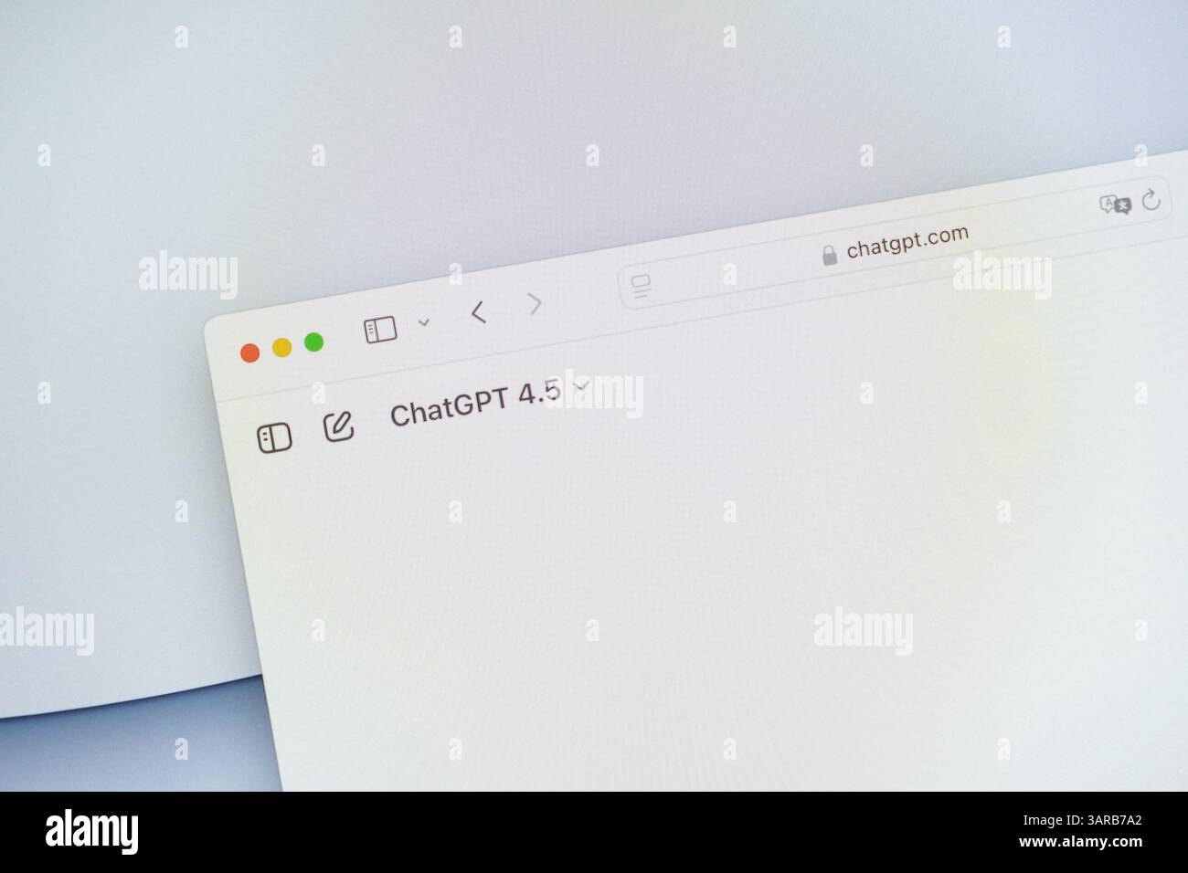 Poznan, Poland – April 14, 2025: Clean browser view of ChatGPT 4.5 ...