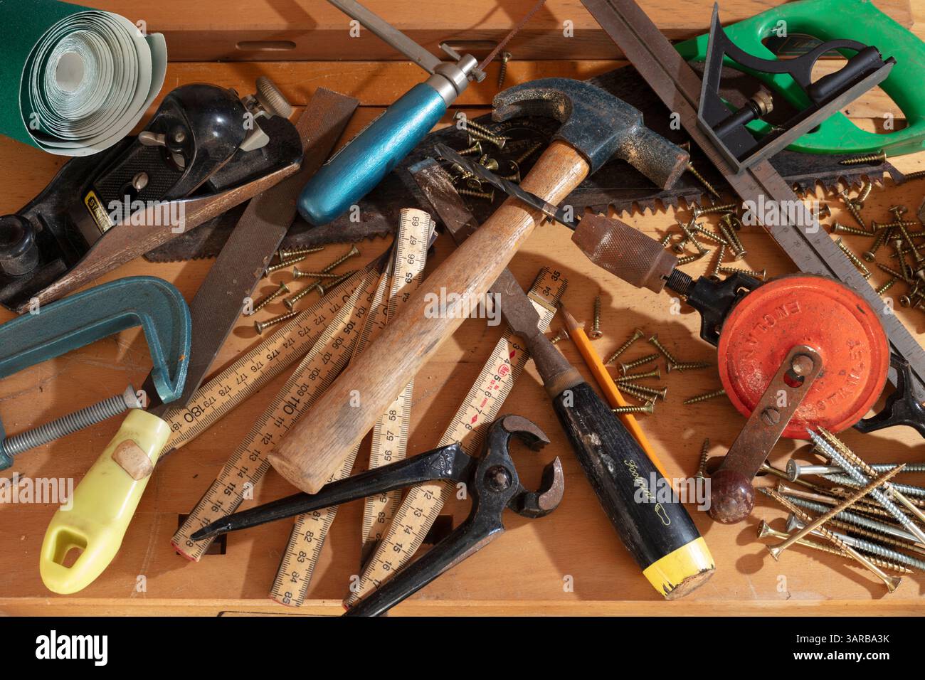 Hand woodworking tools hi-res stock photography and images - Alamy