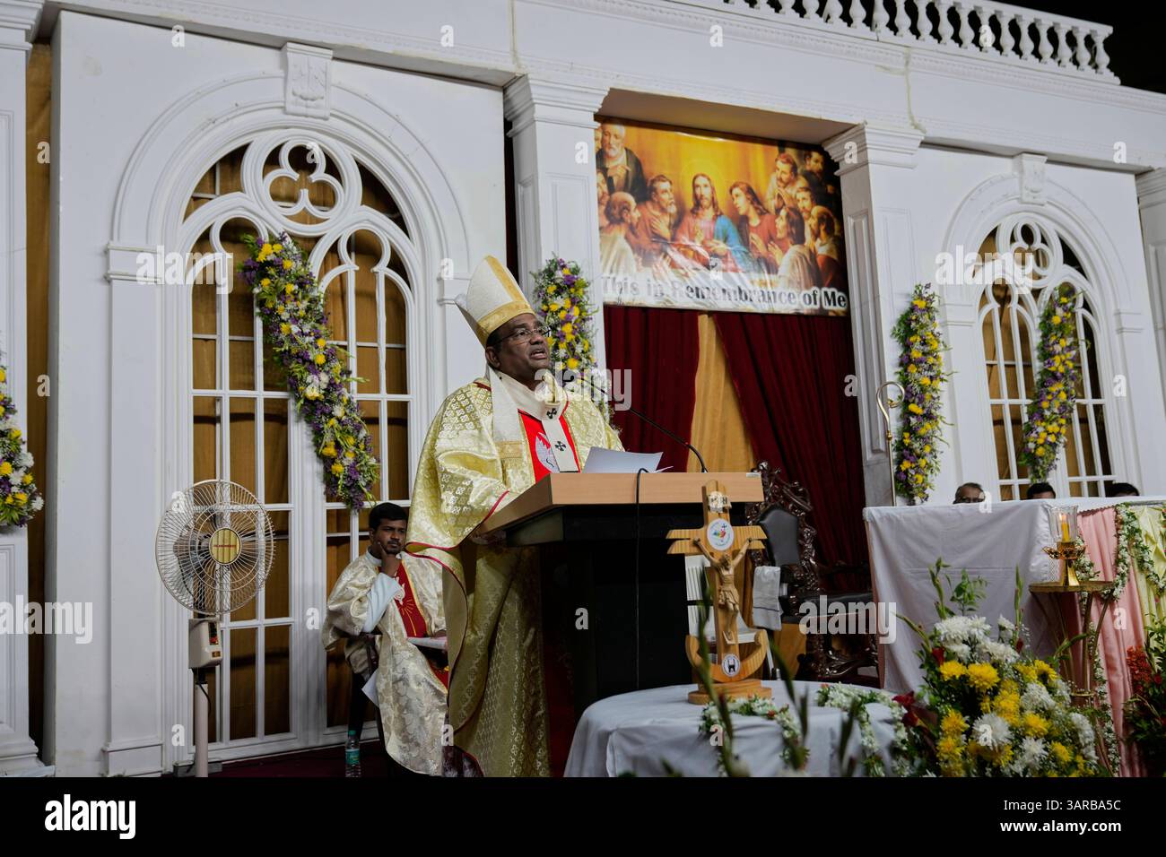 Cardinal and Archbishop of Hyderabad Poola Anthony celebrates the holy ...