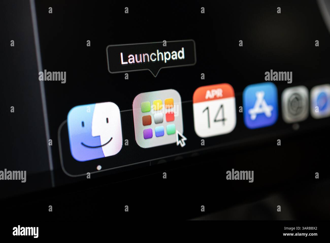 Poznan, Poland – April 14, 2025: detailed view of macOS dock with ...