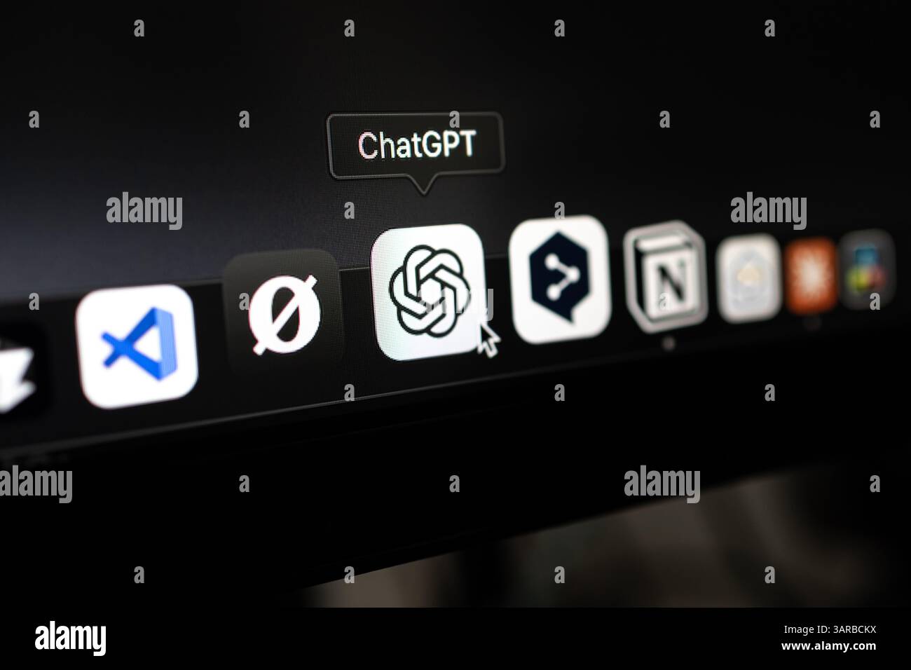 Poznan, Poland – April 14, 2025: Close-up of ChatGPT app icon in the ...