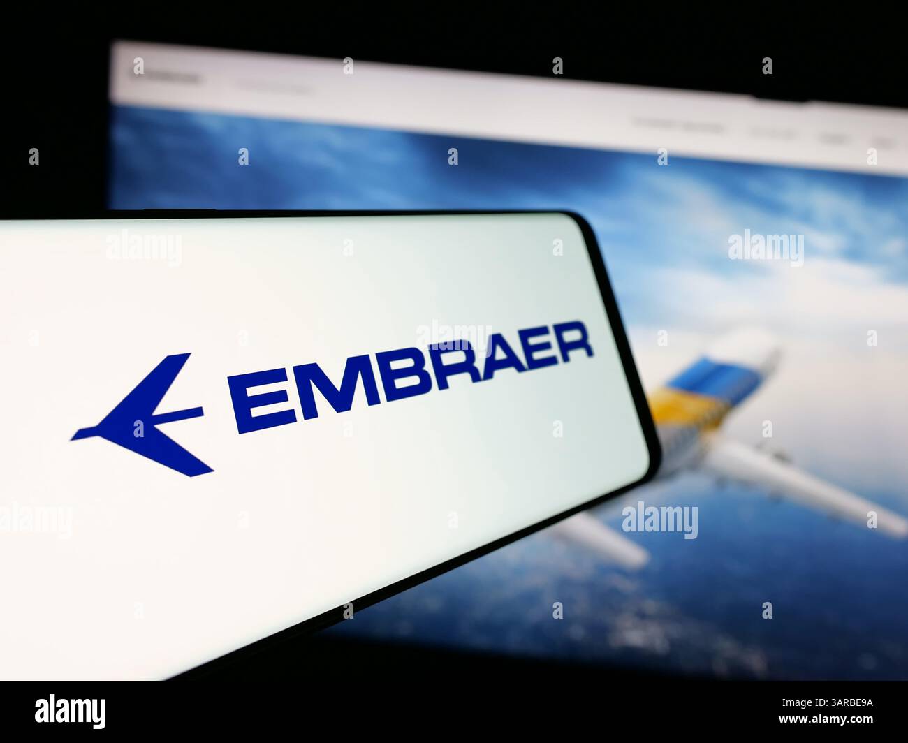 Stuttgart, Germany - 12-16-2024: Mobile phone with logo of Brazilian ...