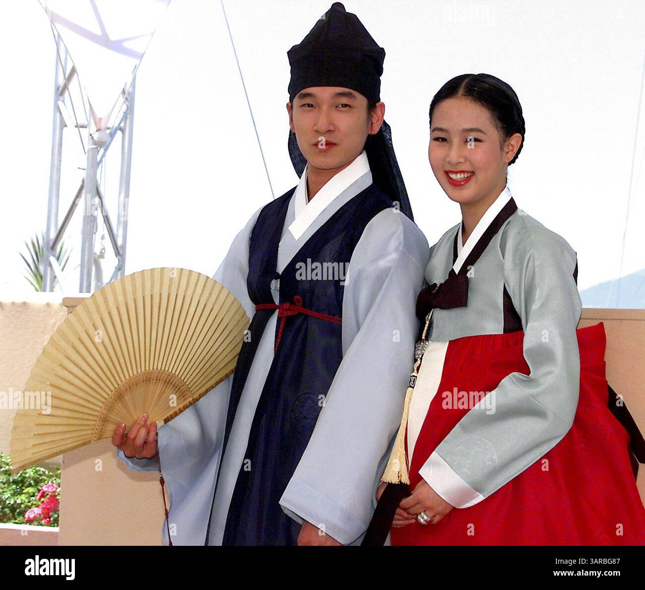 May 17, 2000; Cannes, France; Actors CHO SUNG WOO & LEE HYO JUNG @ the ...