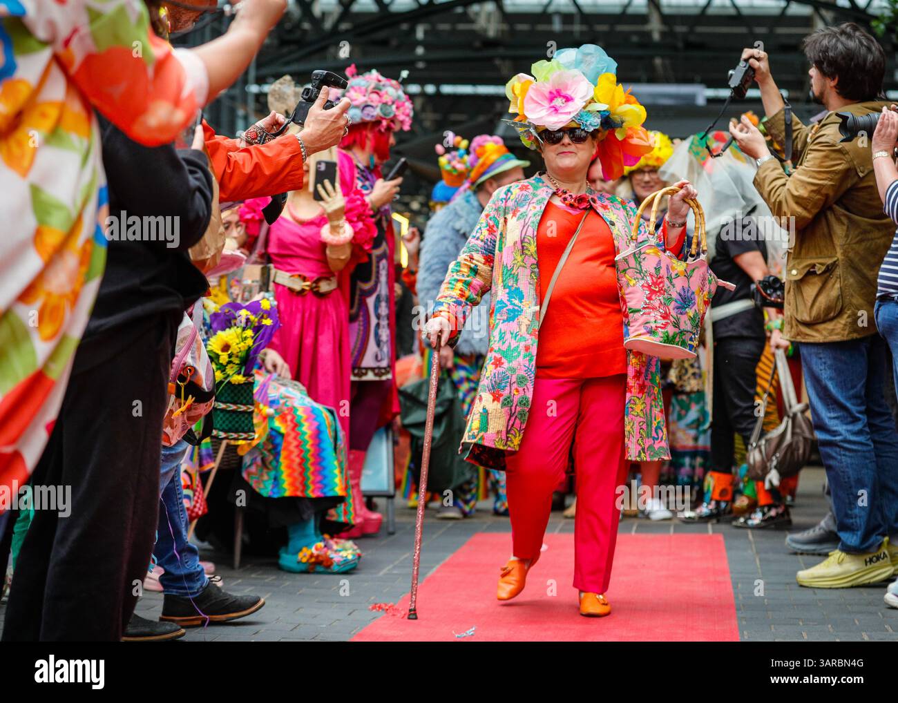 London, UK, 17th April 2025. Participants show off their colourful ...