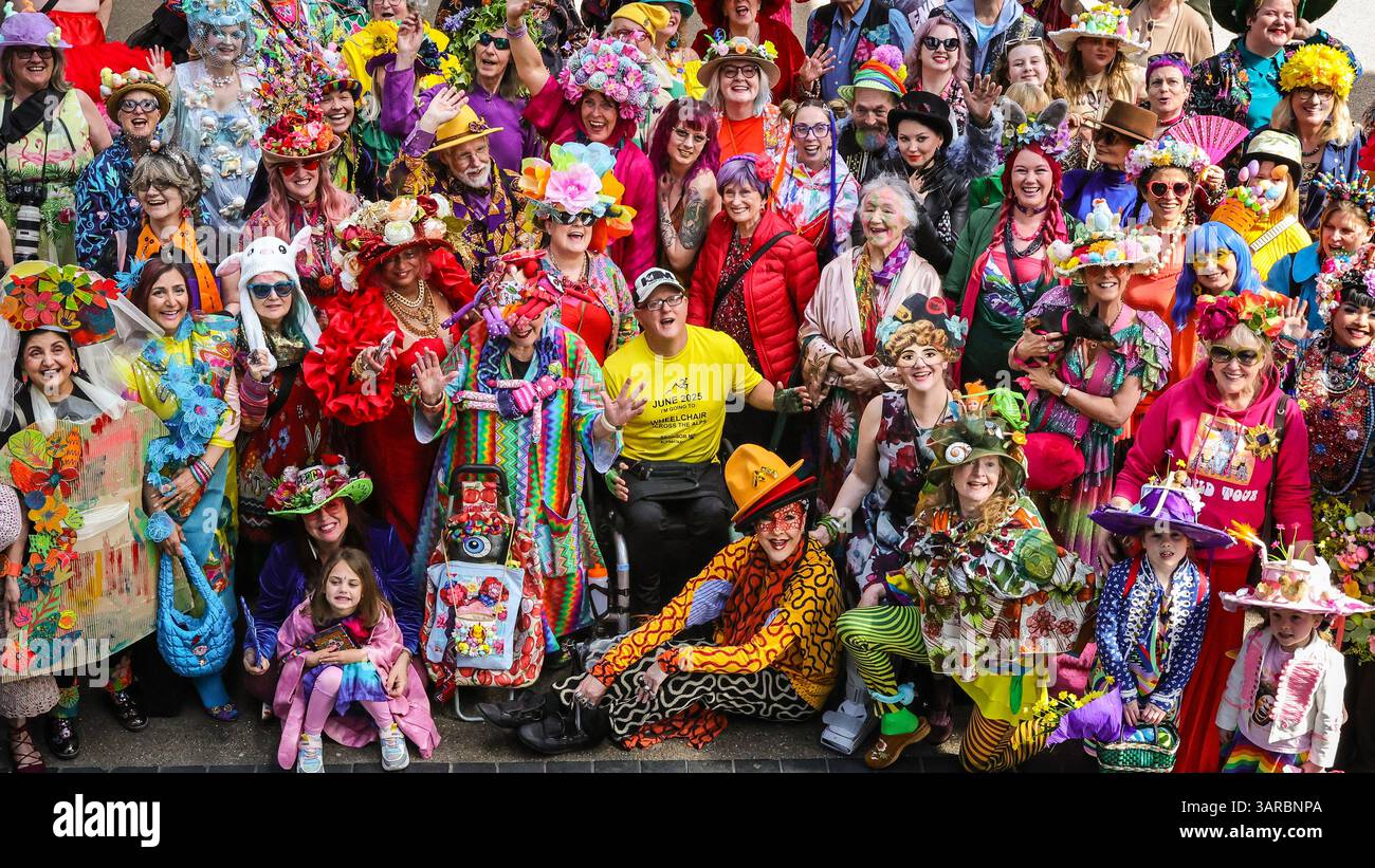 London, UK, 17th April 2025. The group shot attracts much attention ...