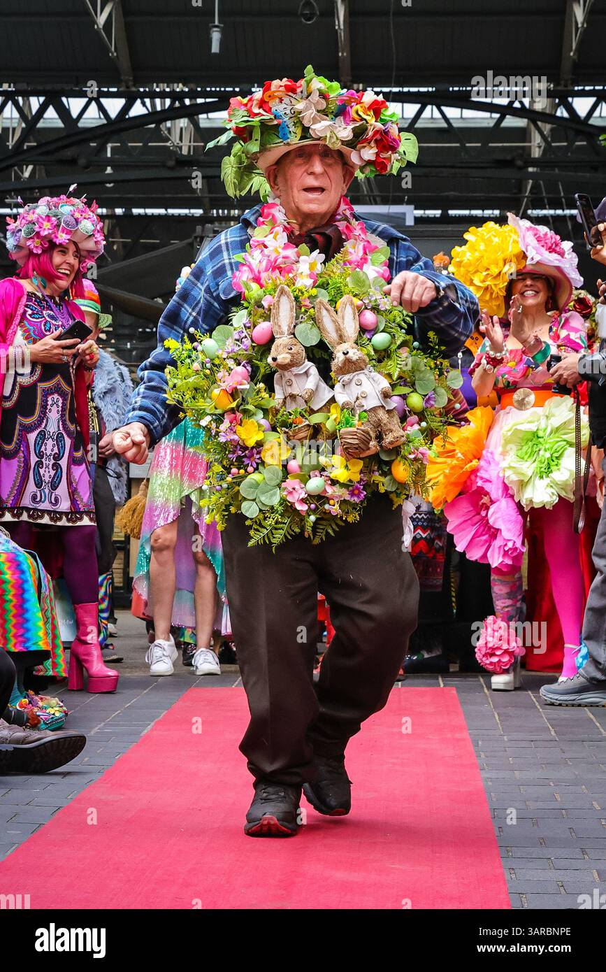 London, UK. 17th Apr, 2025. Alan sashays along the runway. Participants ...