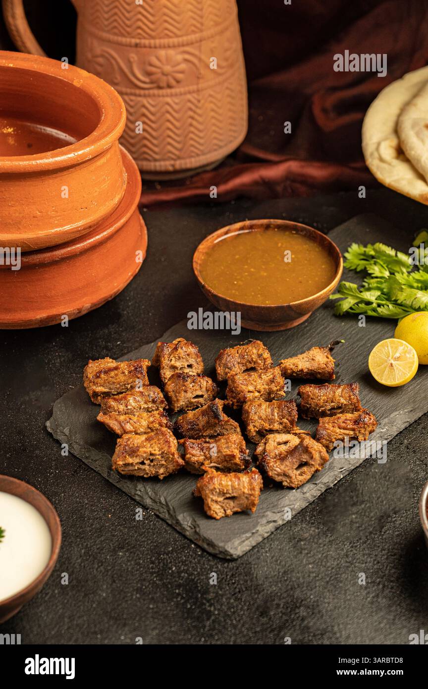 Beef Seekh Boti Stock Photo - Alamy