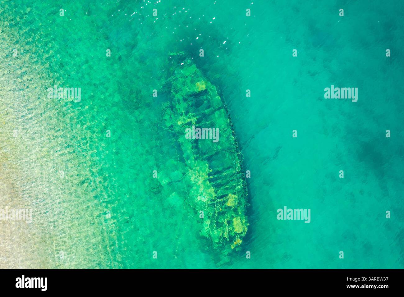 Swimming along ship wreck underwater hi-res stock photography and ...