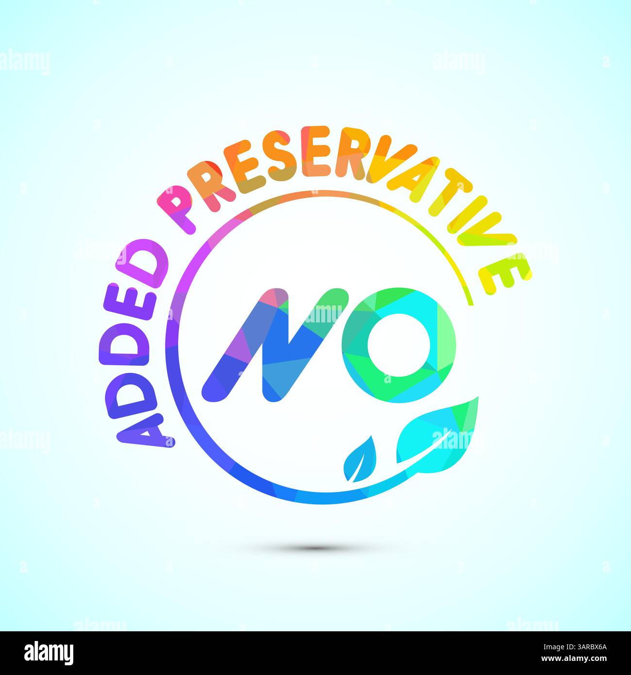 Preservatives free icon design illustration. No preservatives sign ...