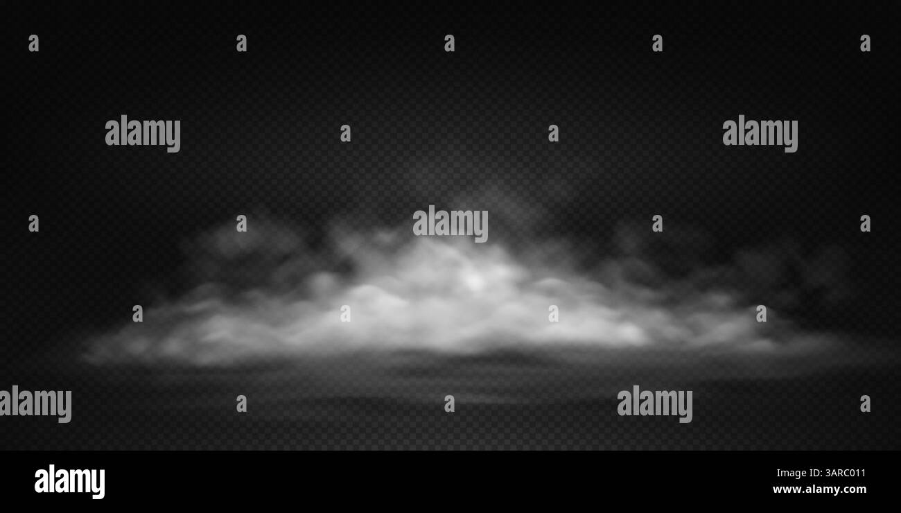 Realistic white smoke on floor or fog effect in grayscale on ...