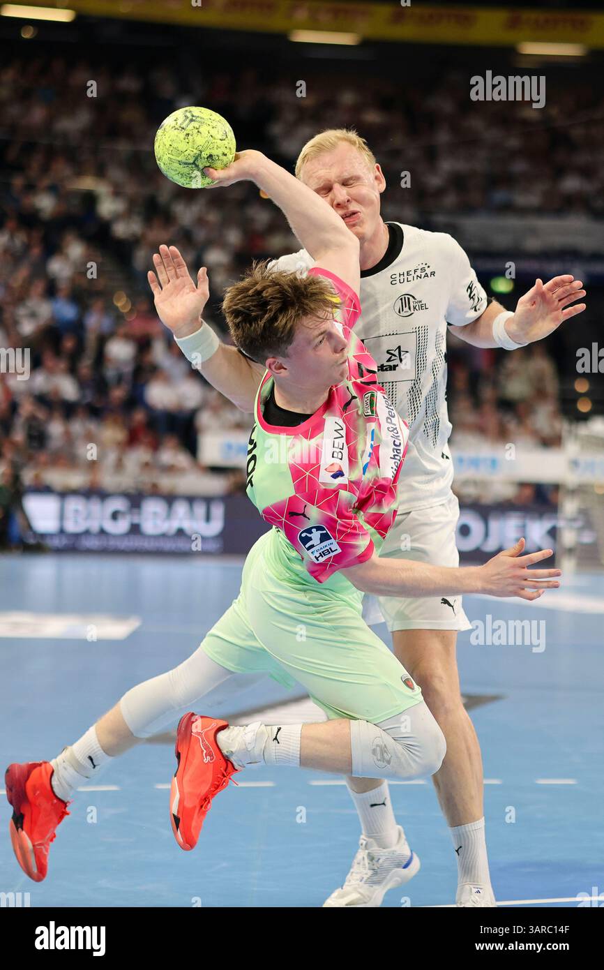 Kiel, Germany. 16th Apr, 2025. Handball: Bundesliga, THW Kiel - Füchse ...