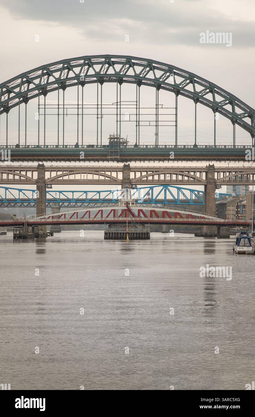 Newcastle, UK - Apr 12, 2025 - Stunning view of the Newcastle upon tyne ...