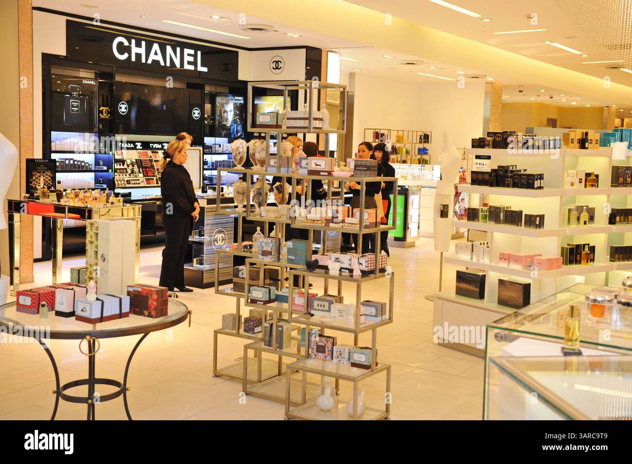 Esentai Mall is a large shopping center with global trade brands Stock ...