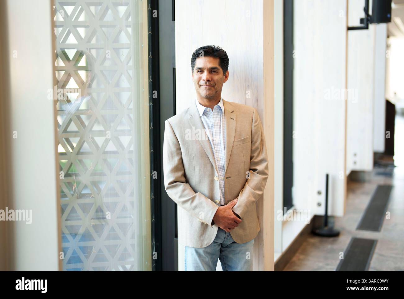 Ottawa, Canada. 17th Apr, 2025. Oscar Acosta, CEO of tech startup Body ...