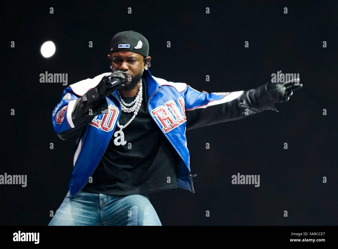 FILE - Kendrick Lamar performs during halftime of the NFL Super Bowl 59 ...