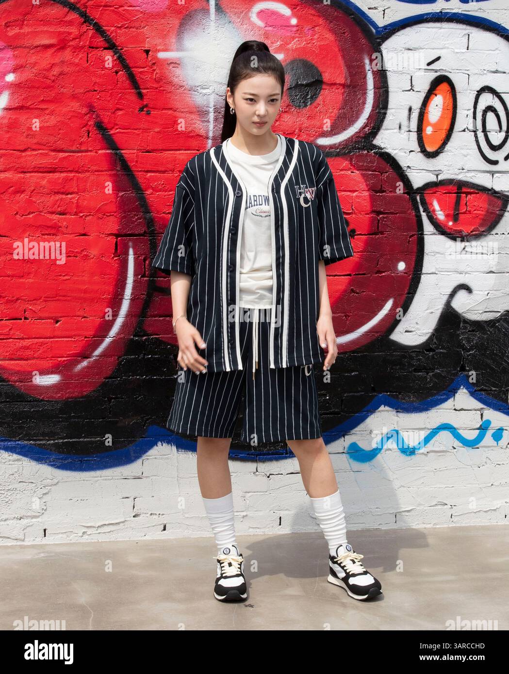 Seoul, South Korea. 17th Apr, 2025. Japanese singer Lia, member of K ...