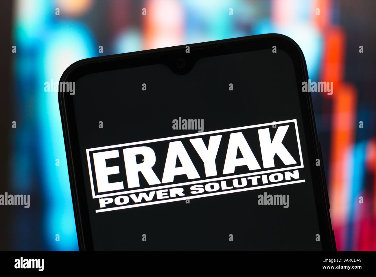 In this photo illustration, the Erayak Power Solution Group logo is seen displayed on a ...