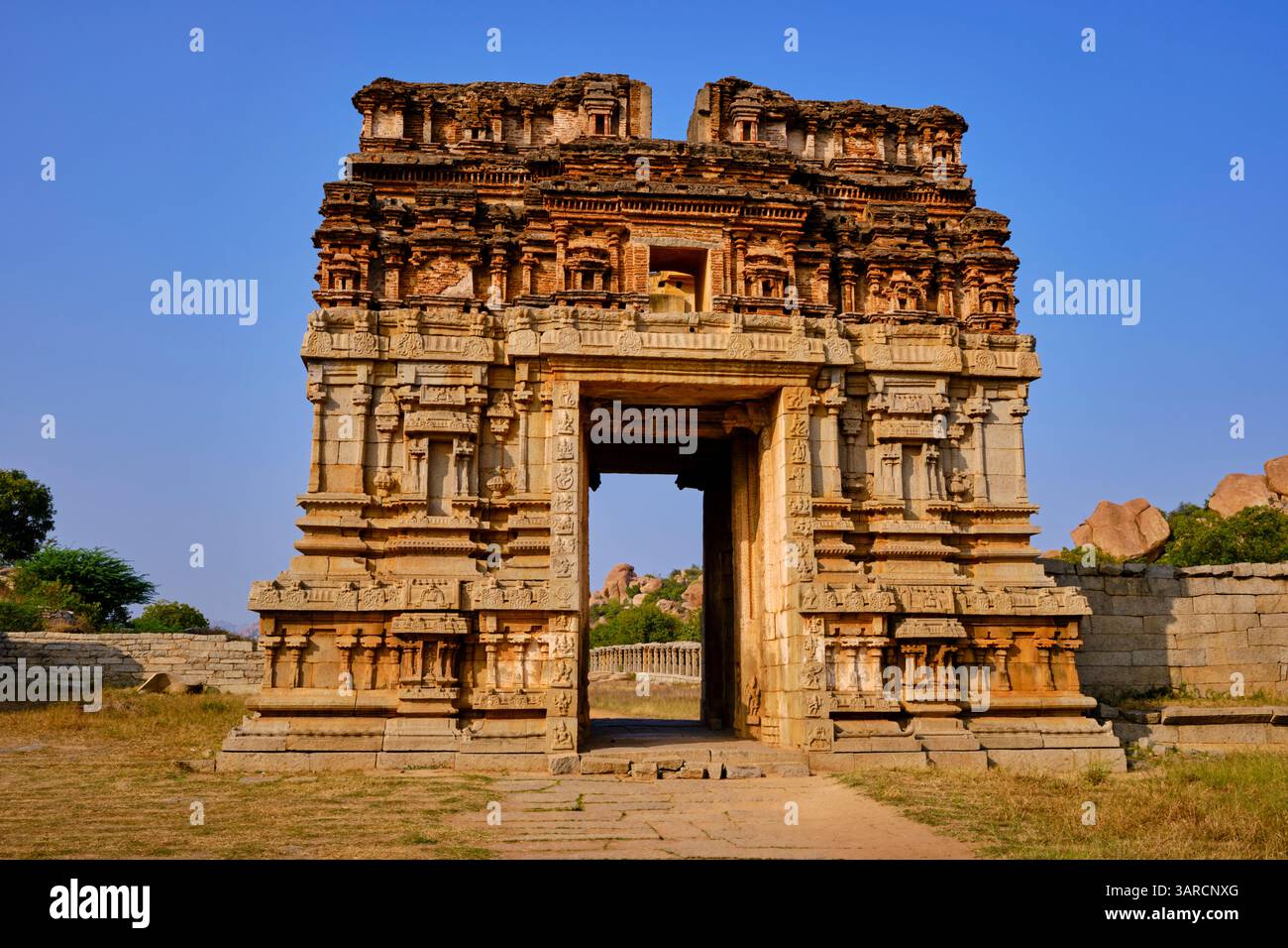 India, Karnataka state, Hampi, capital of the last great Hindu kingdom ...