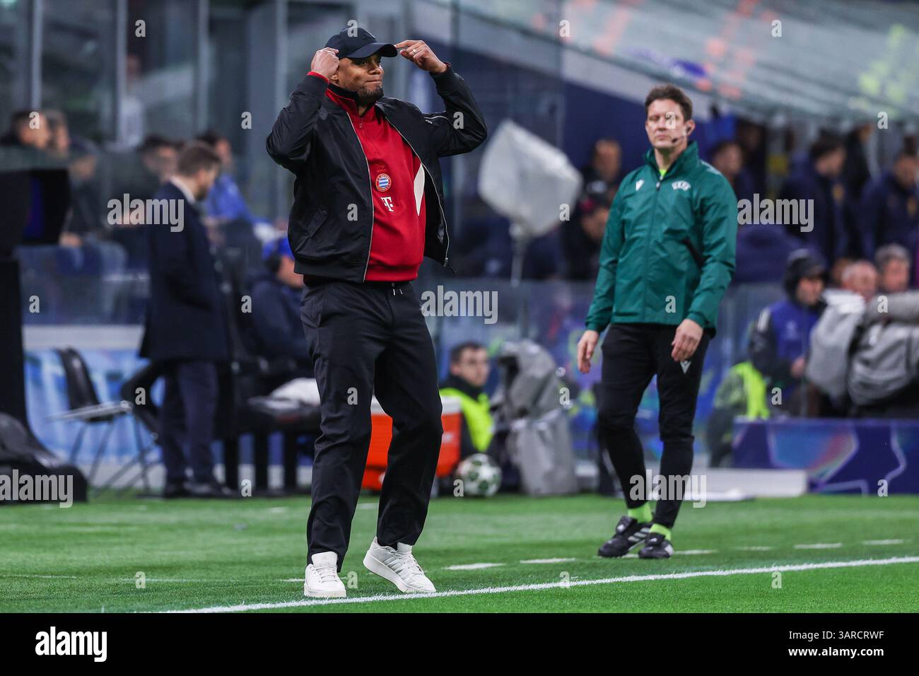 Milan, Italy. 17th Apr, 2025. Vincent Kompany Head Coach of FC Bayern ...
