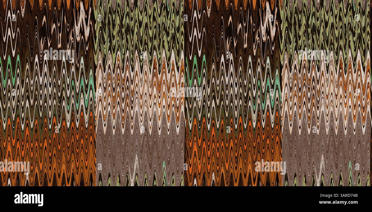 Fall colour wavy marble effect seamless border pattern background. Drip ...