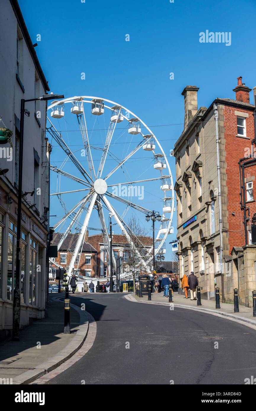 Street scene image of the North Yorkshire City of Ripon seen here ...