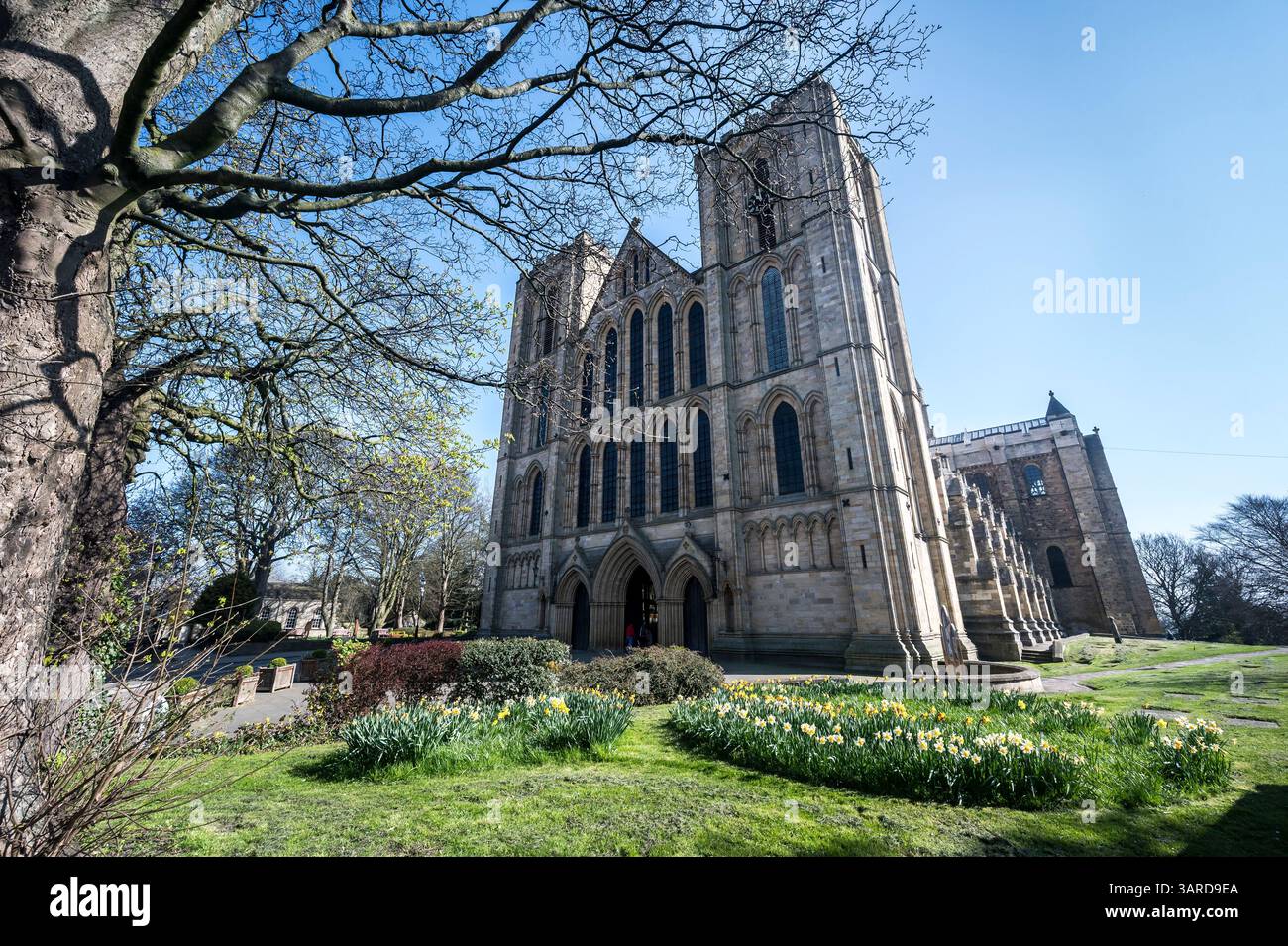 The image is of the Gothic architecture of Ripon Cathedral also know as ...