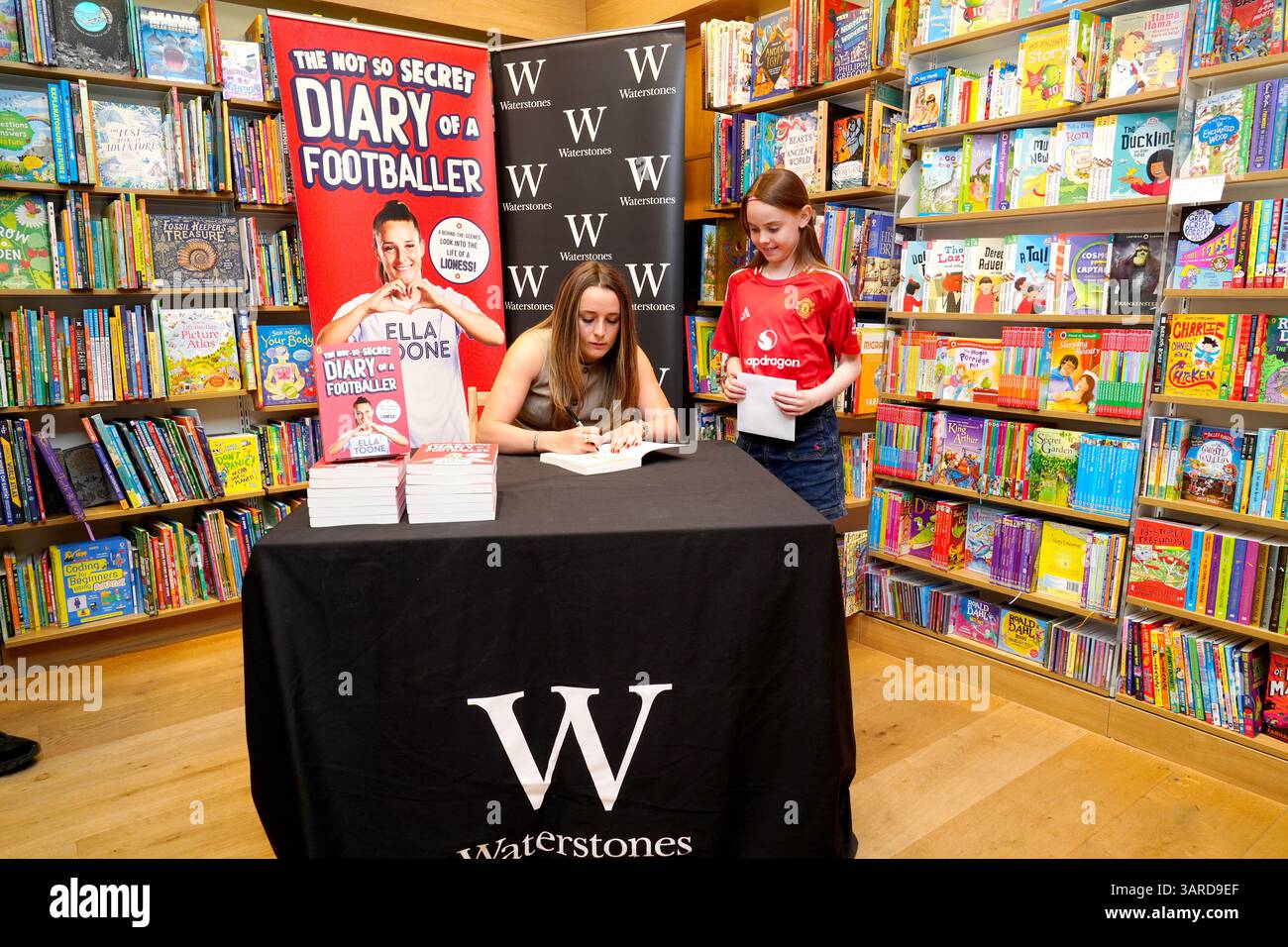 Manchester United and England footballer Ella Toone at a signing event ...