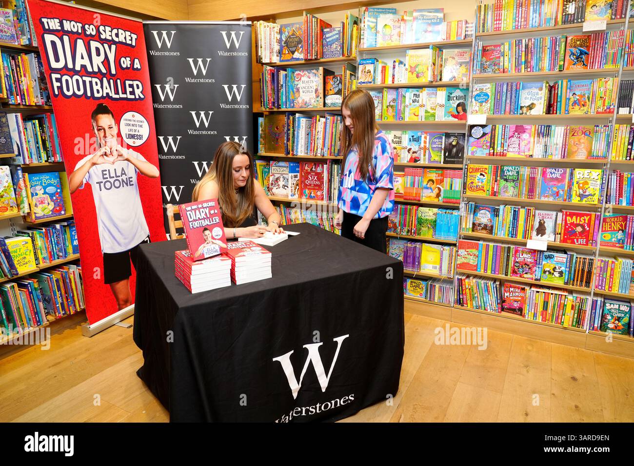 Manchester United and England footballer Ella Toone at a signing event ...