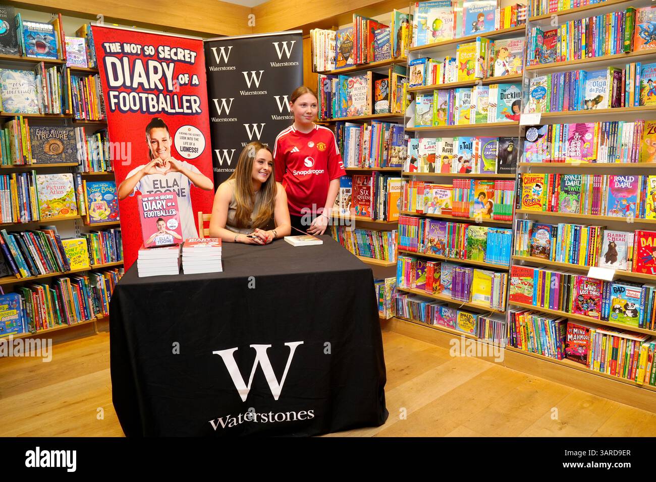 Manchester United and England footballer Ella Toone at a signing event ...