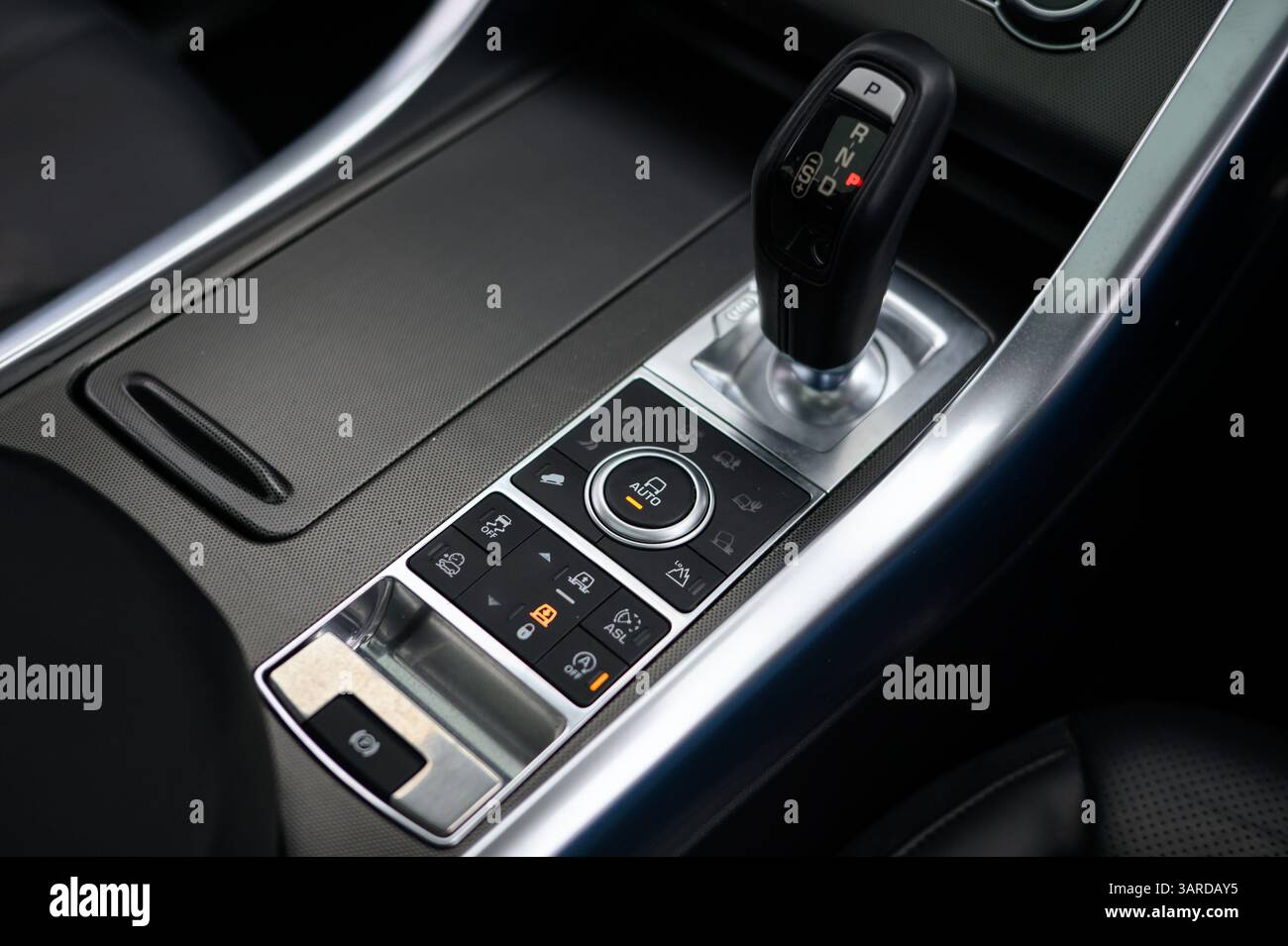 Close-Up of Automatic Gear Selector in Modern Car. Automatic ...