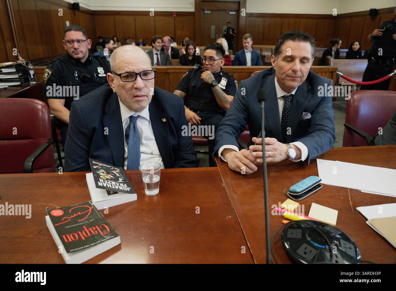 Harvey Weinstein appears in Manhattan Criminal Court for the third day of jury selection in his ...