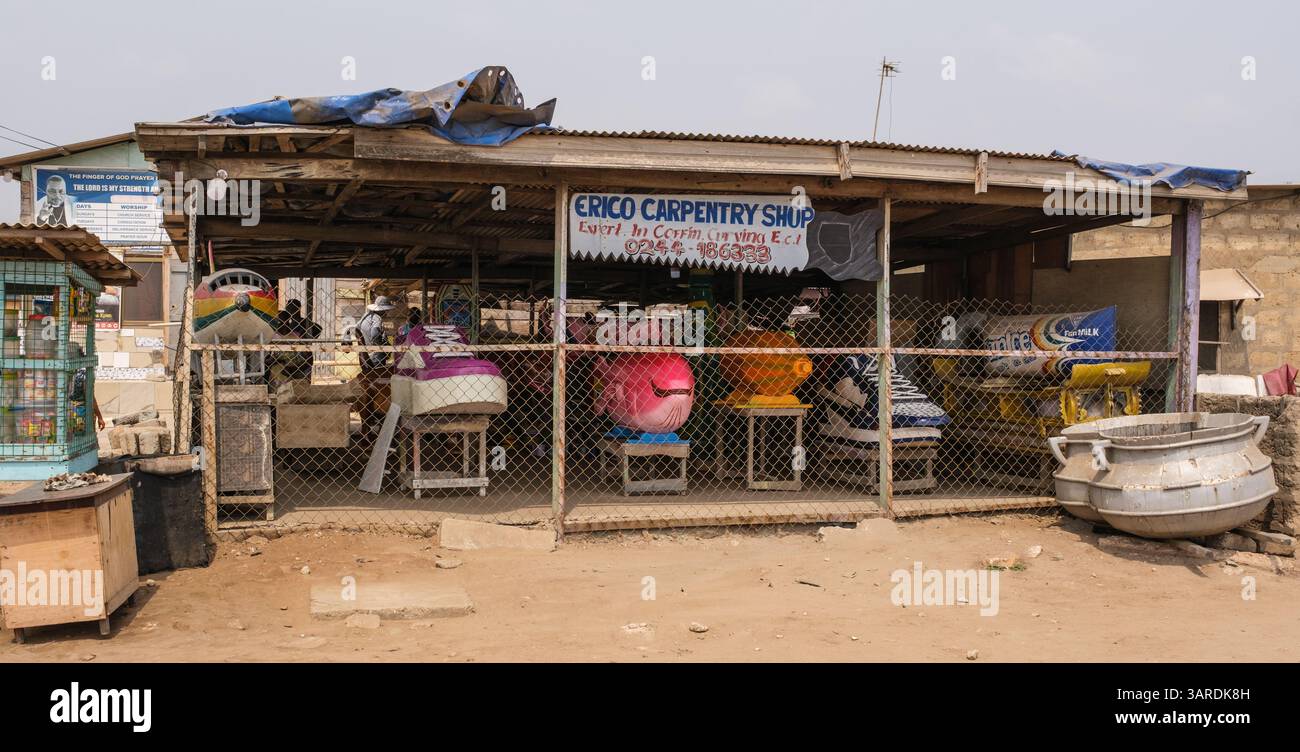 Accra, Ghana. Erico Coffin Workshop, Maker of Made-to-Order Coffins ...