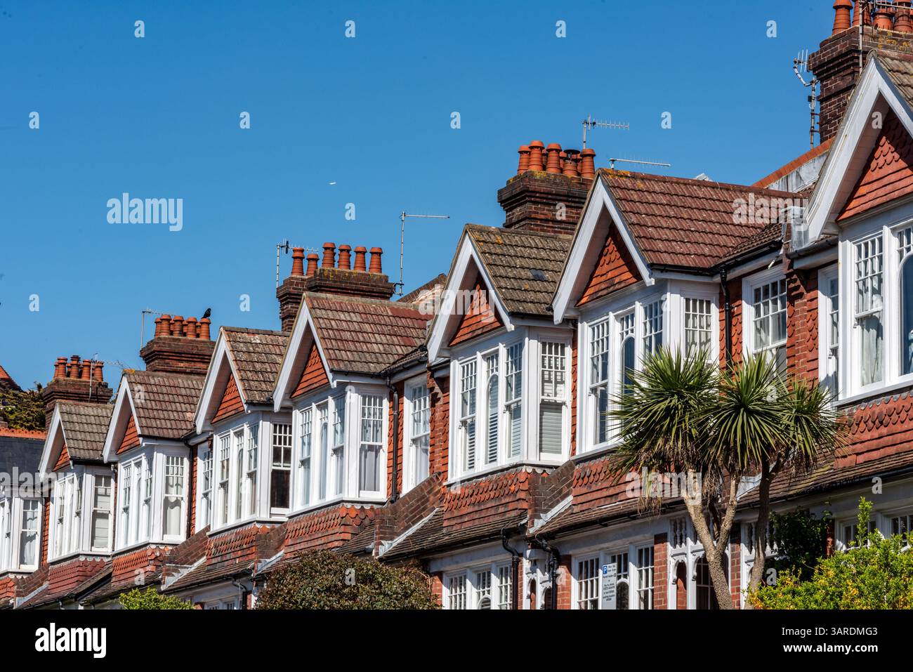 Brighton, April 17th 2025: Suburban housing in a Brighton neighbourhood ...