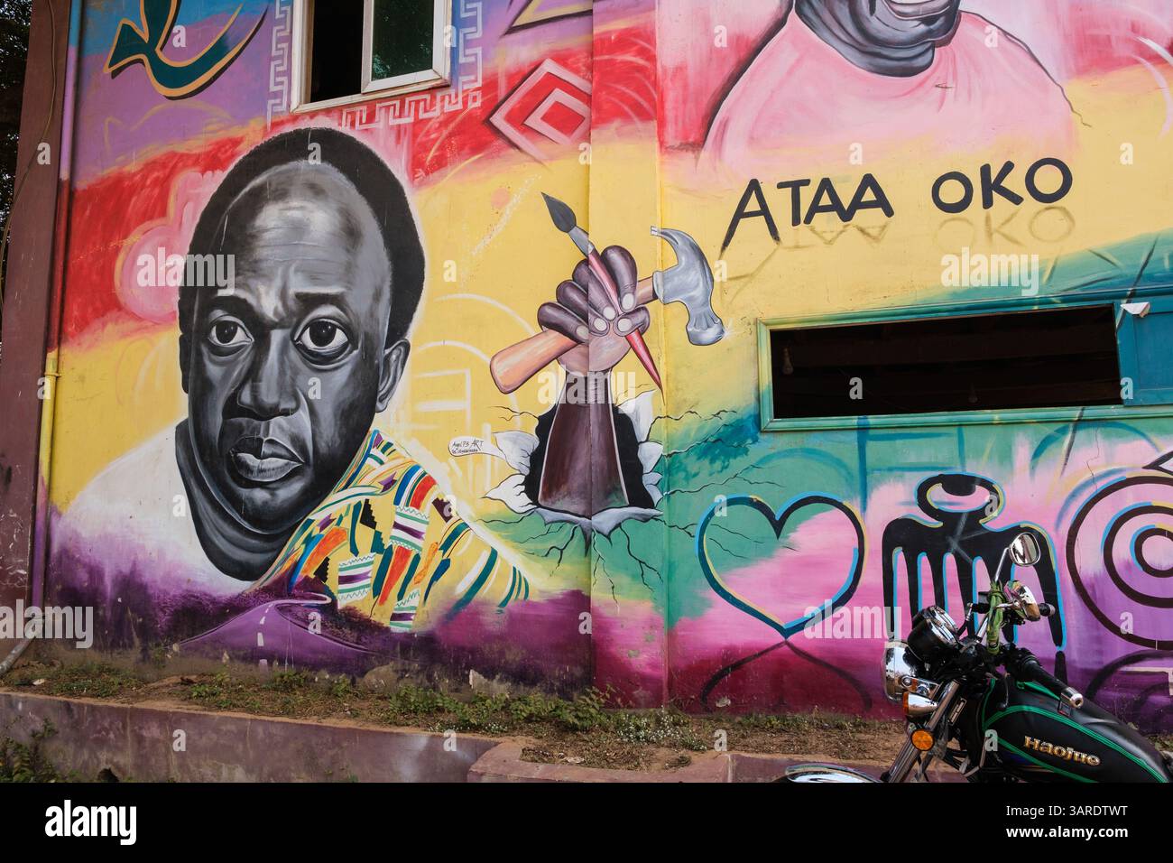Awutu, Ghana. Mural Outside the Kudjoe Affutu Coffin Art Gallery ...
