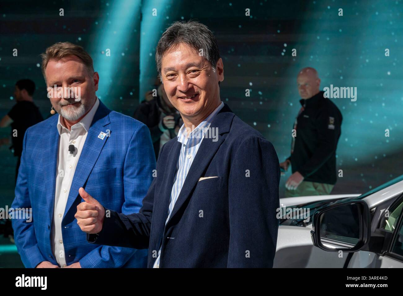 New York, United States. 16th Apr, 2025. (L-R) Troy Poston, Senior Vice ...