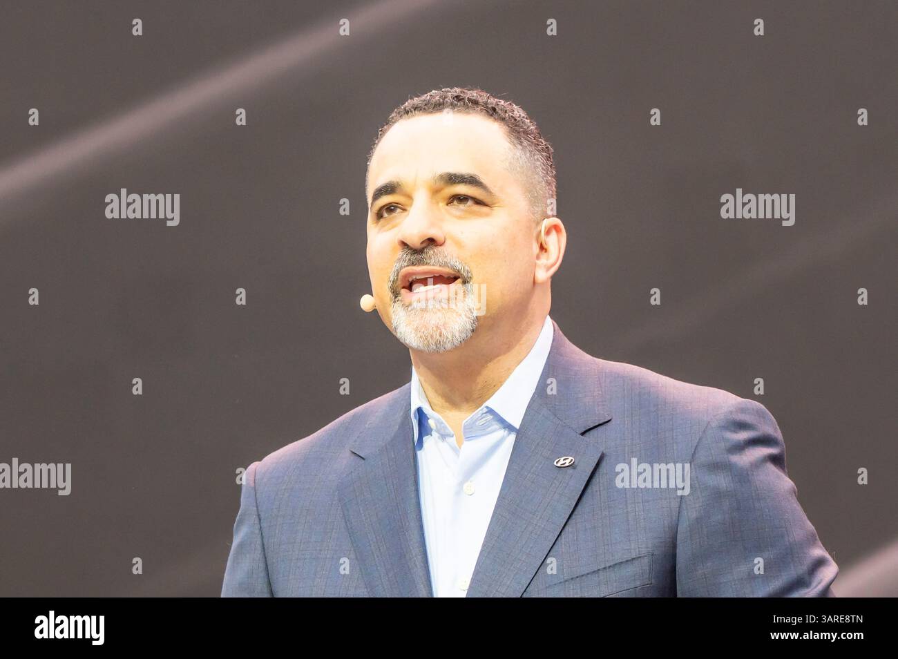 Randy Parker, President and CEO of Hyundai Motor North America, speaks ...