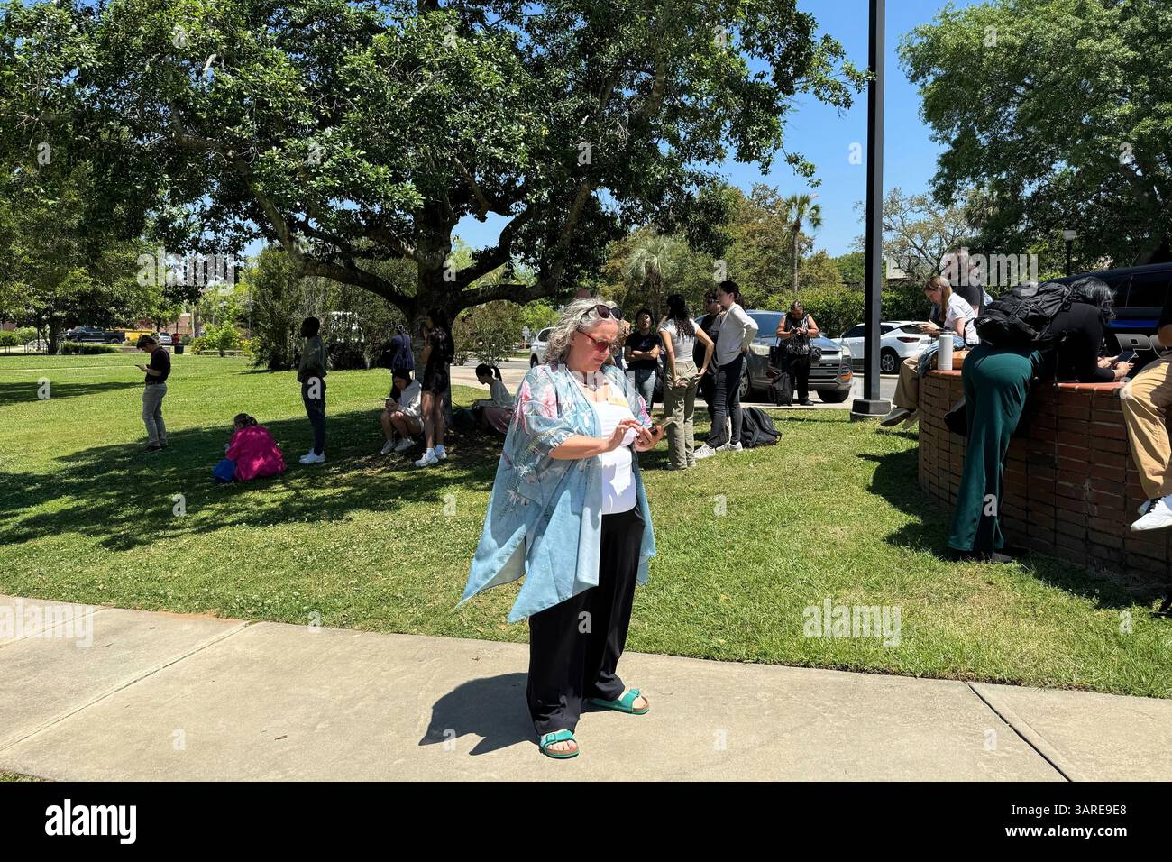 Florida State University students wait for news amid an active shooter ...