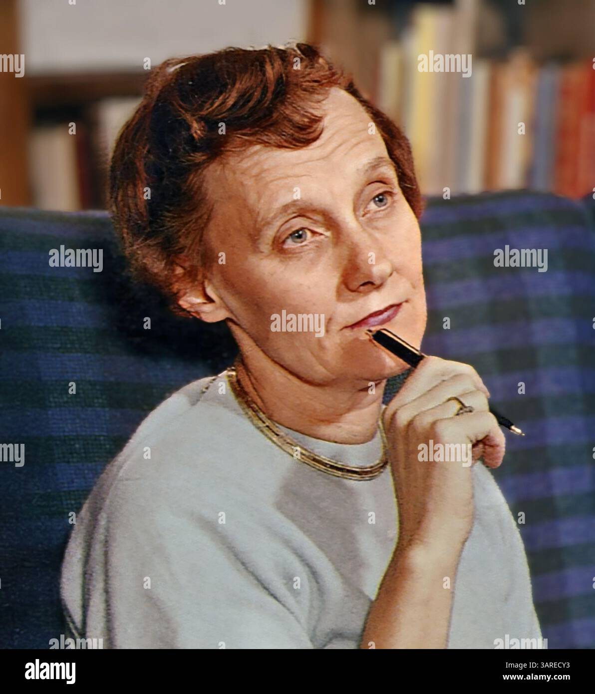 Astrid Lindgren. Portrait of the Swedish children's author, Astrid Anna ...