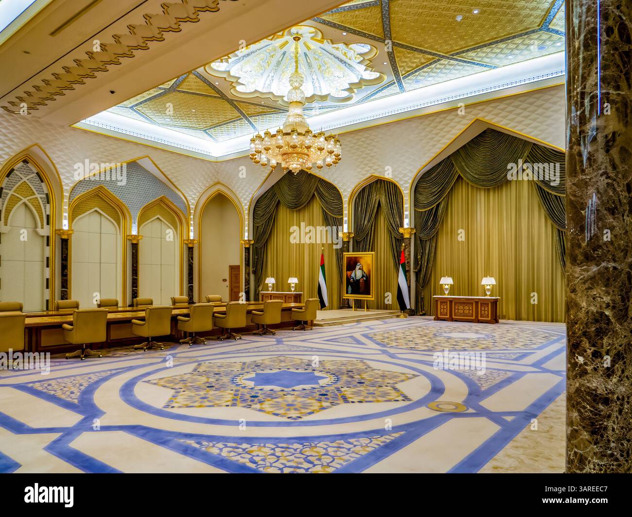 Abu Dhabi, UAE. Qasr Al Watan, Presidential Palace Indoors, United Arab ...