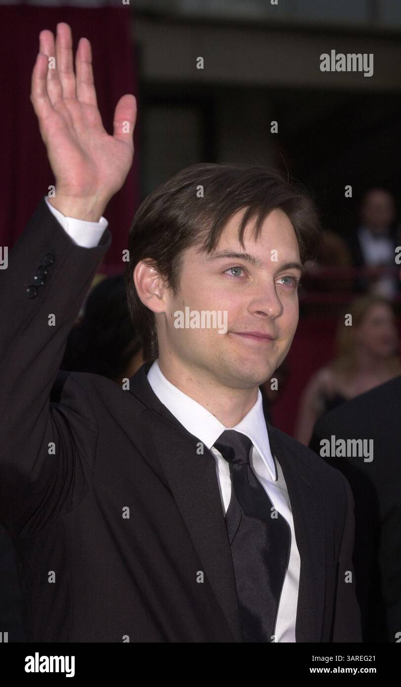 Mar 24, 2002; Hollywood, CA, USA; Oscars 2002: Actor TOBY MAGUIRE ...