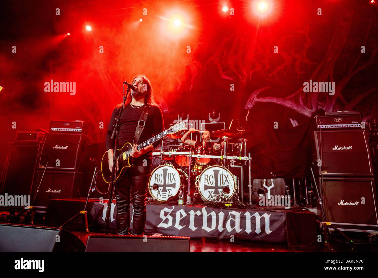 April 09, 2025: Sakis Tolis plays with Rotting Christ in Milan, Italy ...