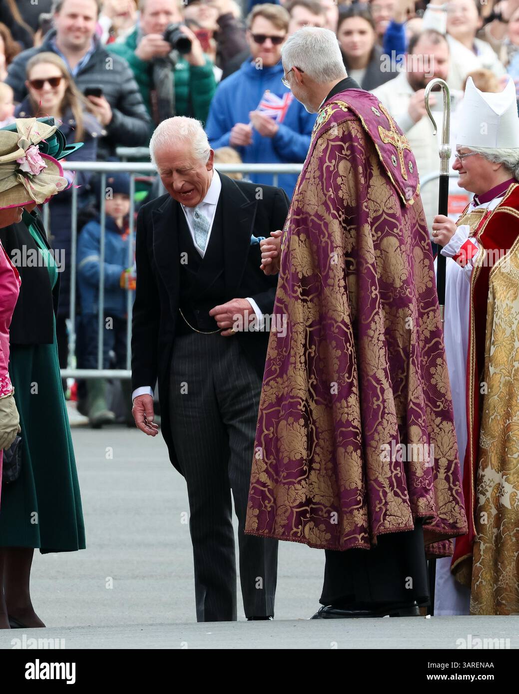 His Majesty The King shares a joke with Dean of Durham Cathedral, The ...