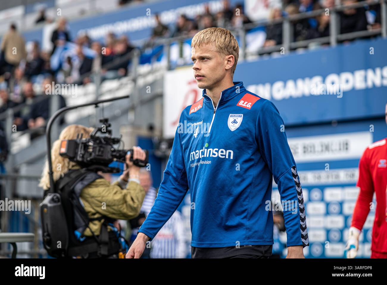 Odense, Denmark. 17th Apr, 2025. Christian Vestergaard (4) of Kolding ...