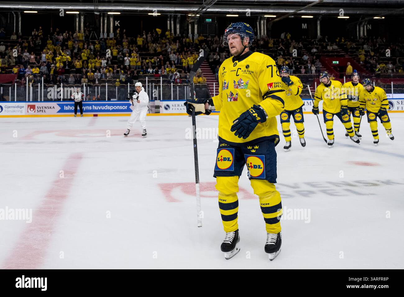 Tim Heed of, Sweden. , . celebrates after 2-1 during the international ...